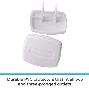 Toddleroo by North States Plug Protectors | Fits Two and Three pronged outlets for Quick Coverage in Seconds | Baby proofing with Confidence 36 Count (Pack of 1), Soft White