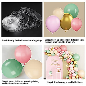 Sage Green Pink Balloon Garland Arch Kit, 116Pcs Retro Pink Apricot Metallic Gold and Confetti Balloons for Baby Shower Wedding Birthday Graduation Anniversary Party Decorations