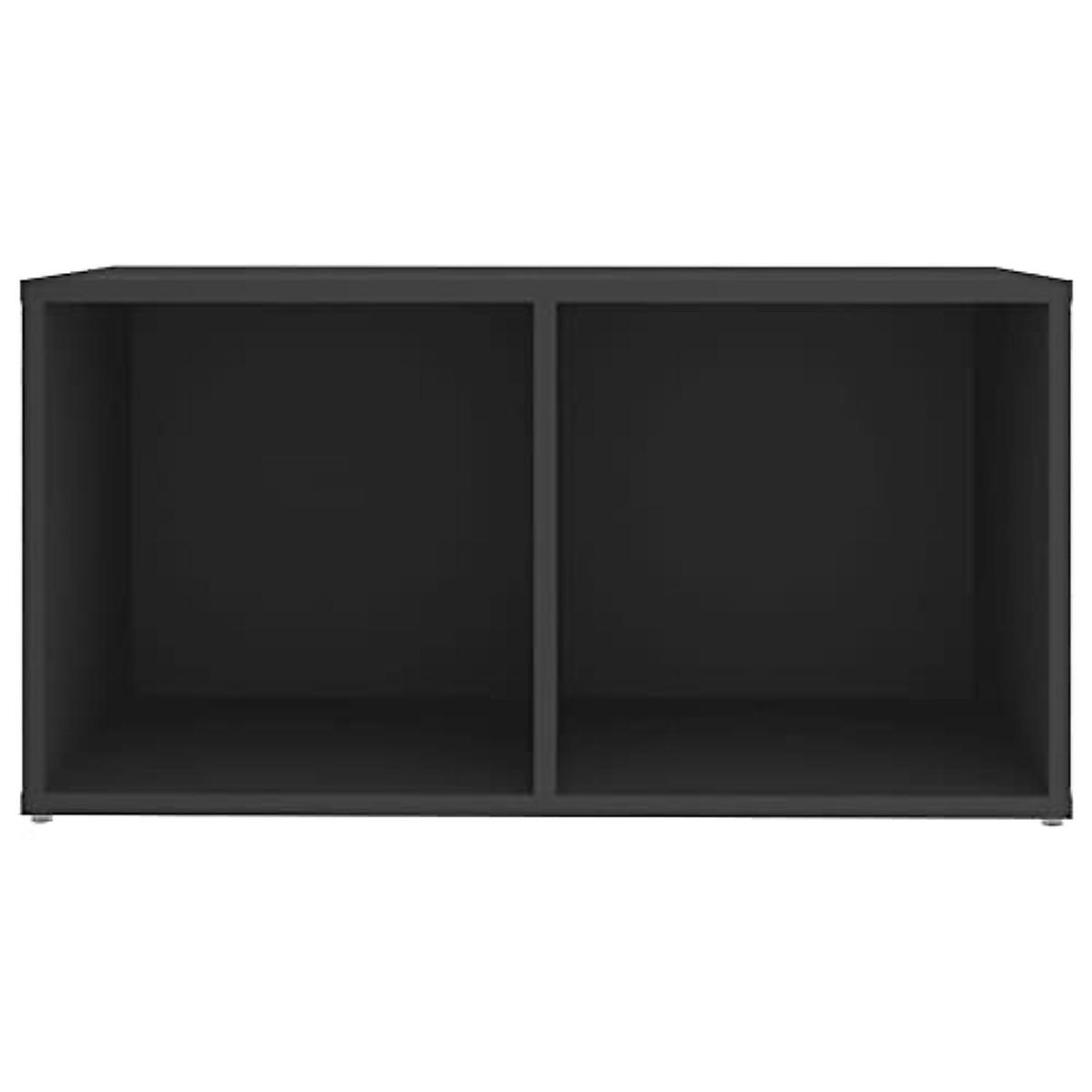 Queen.Y TV Cabinet, Modern TV Media Console Table with 2 Compartments, Entertainment Center Unit, Living Room Bedroom Display Cupboard, Grey