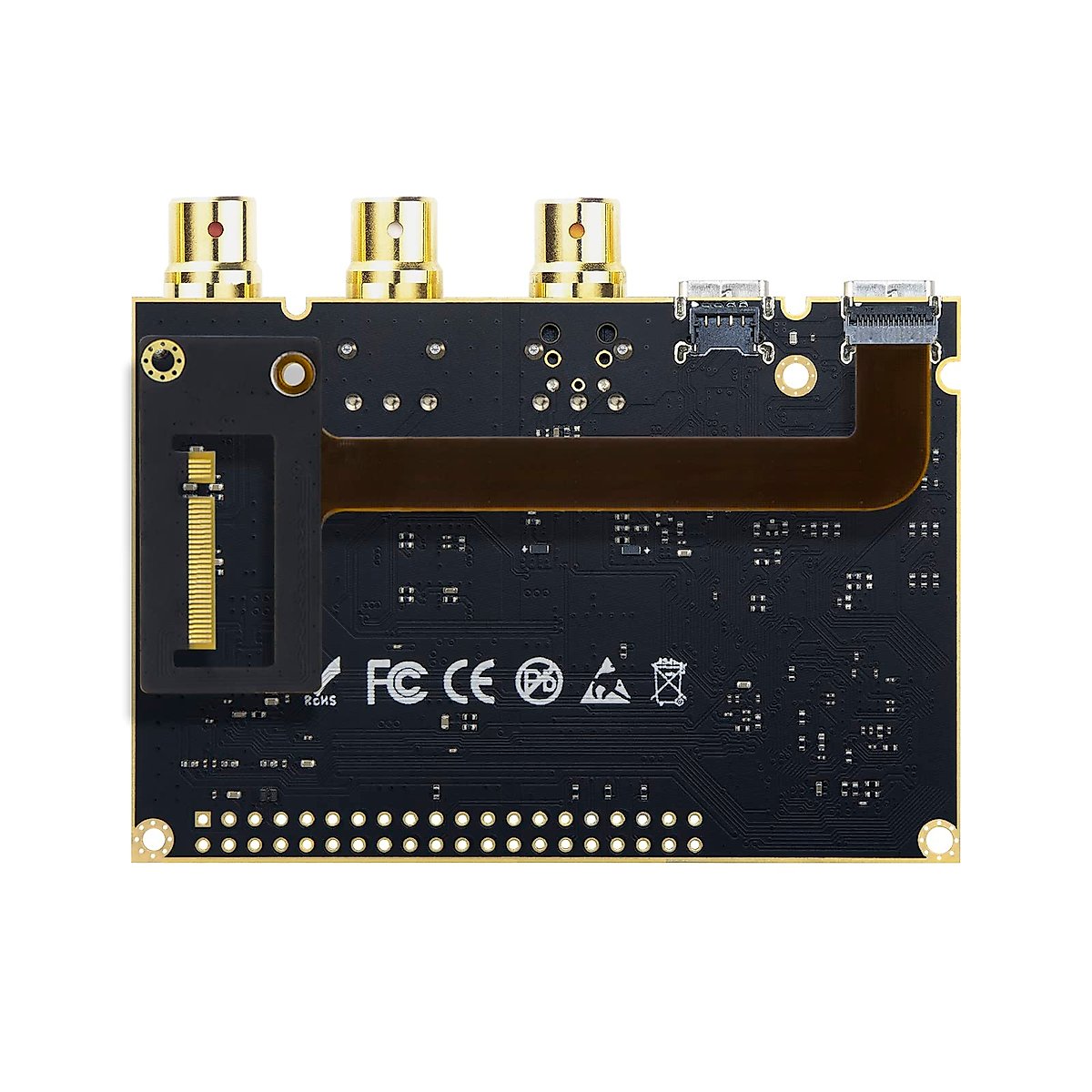 Khadas T2V Extension Board Supports USB Data Transmission and Power delivery from VIM3/VIM3L/VIM4 to Tone2 Maker Kit.