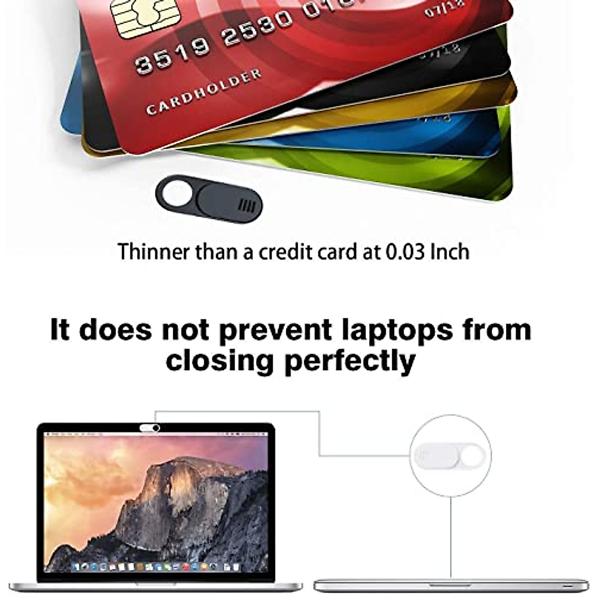 Vetoo Laptops Webcam Covers Slide 6Pack,Ultra Thin Privacy Covers Compatible for MacBook Pro Mac Ipad PC Tablets,Plastic Webcam Sticker