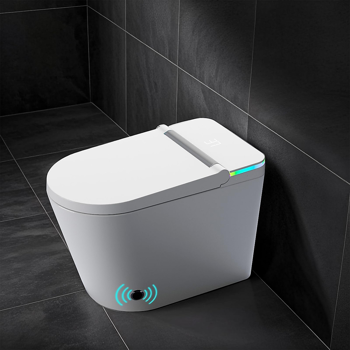 Upgraded One Piece Smart Bidet Toilet, Electric Tankless Toilet with In-builet Aromatherapy/Heated Seat/Foot Sensor/Various Washing Settings/Temperature Sensing/Automatic Powerful Flush/Auto Shut-off