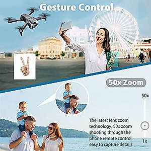 Uiqozok Drone with Camera for Adults, 1080P HD Mini FPV Drones for Kids Beginners, Foldable RC Quadcopter Toys Gifts for Boys Girls with Altitude Hold, 3D Flip, Headless Mode, 3 Speeds, Carrying Case