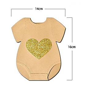 Brown Baby Shower Paper Garland Short-Sleeve Bodysuits Clothesline Garland Gender Reveal Birthday Banner Baby Outfit Paper Decorations 9 pcs