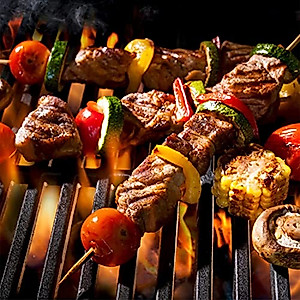 QuliMetal 7637 17.5" Cast Iron Cooking Grates for Weber Spirit 200 and Spirit II 200 Series Gas Grills, Spirit E210/S210/E220/S220 (2013-Newer) with Front Control Knobs