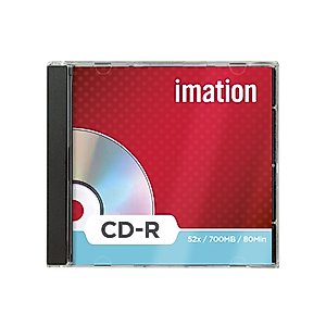 Imation 66000072877 52x CD-R 700 MB 80 Min 1 Pack Standard Jewel