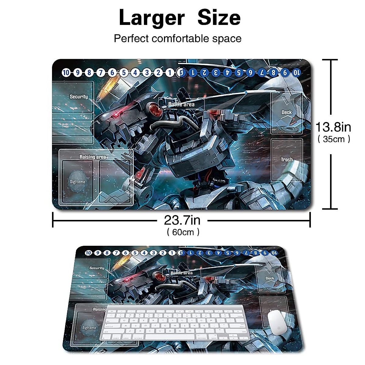 68994183 - Board Game DTCG Playmat Table Mats Size 23.6X13.8 inch Games Mousepad Compatible for TCG CCG Digimon Playmat Bag