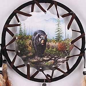 Indian Feather - Home Wall Hanging Decoration Wolf Pattern Ornament Dream Catcher with Feathers Z7 - Accessories Garden Health Weddings Girls Beauty Computers Events Phones Sports Toys El