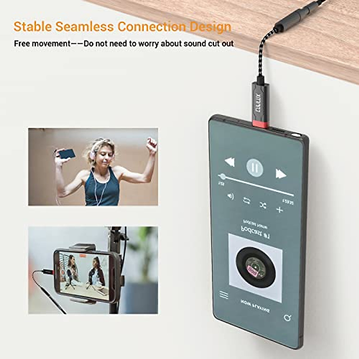 Cubilux Audio Hi-Res DAC, Portable USB C Headphone Amplifier Supports 96 KHz/24-Bit, Tiny Amplifier USB C to 3.5mm Audio Adapter for iPad 10 iPad Pro/Mini 6, Tab S7 S6, Pixel 7/7a Pixel 6 Pro 6a