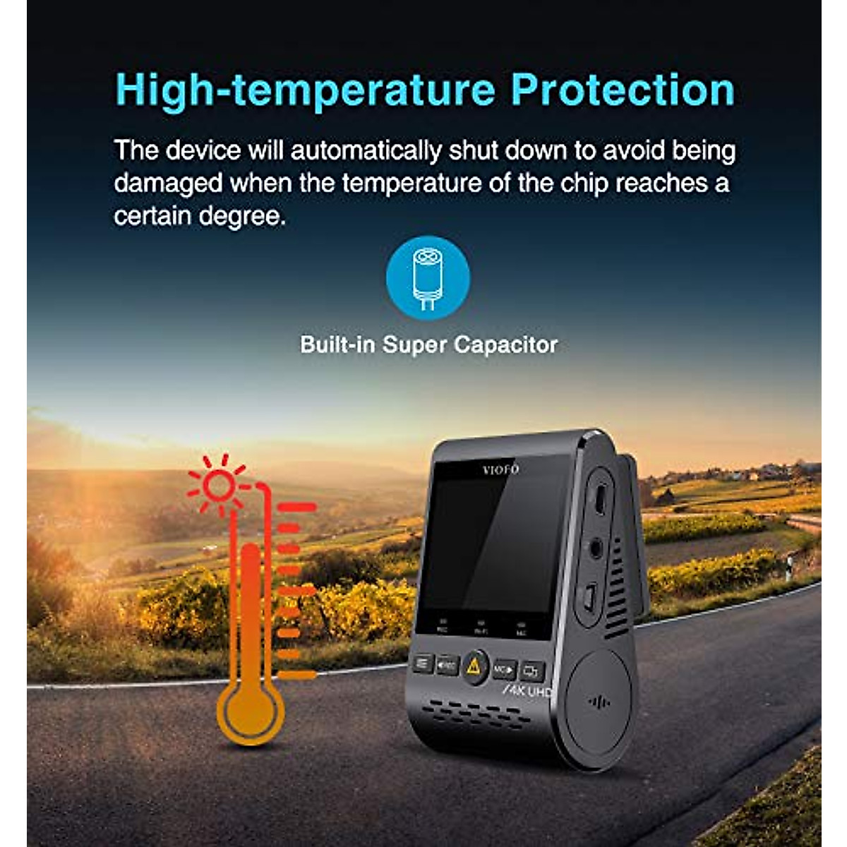 【Bundle: VIOFO A129 Pro with GPS + CPL】 VIOFO A129 Pro 4K Dash Cam 3840x2160P Ultra HD 4K Dash Camera Sony 8MP Sensor GPS Wi-Fi, Parking Mode, G-Sensor, Motion Detection, WDR, Loop Recording