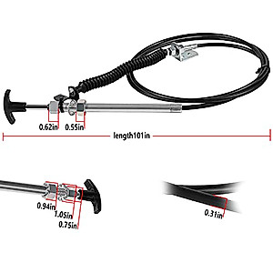 AM132704 Snowblower Remote Spout Cap Push Pull Control Cable Fit for John Deere Snow Thrower, Tractors, Snow Blower GX, LX, GT, 100 Series 245 260 265 285 335 345 425 445 455 X565 X475 X720 X724