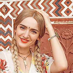 WONMILLE Gold Bracelet Compatible with Apple Watch Band 38mm 40mm 41mm Women, Slim Dressy Design Jewelry Metal Strap Stainless Steel Bling Bangle for iWatch Series 8/7/SE/6/5/4/3/2/1 (Peal Gold)