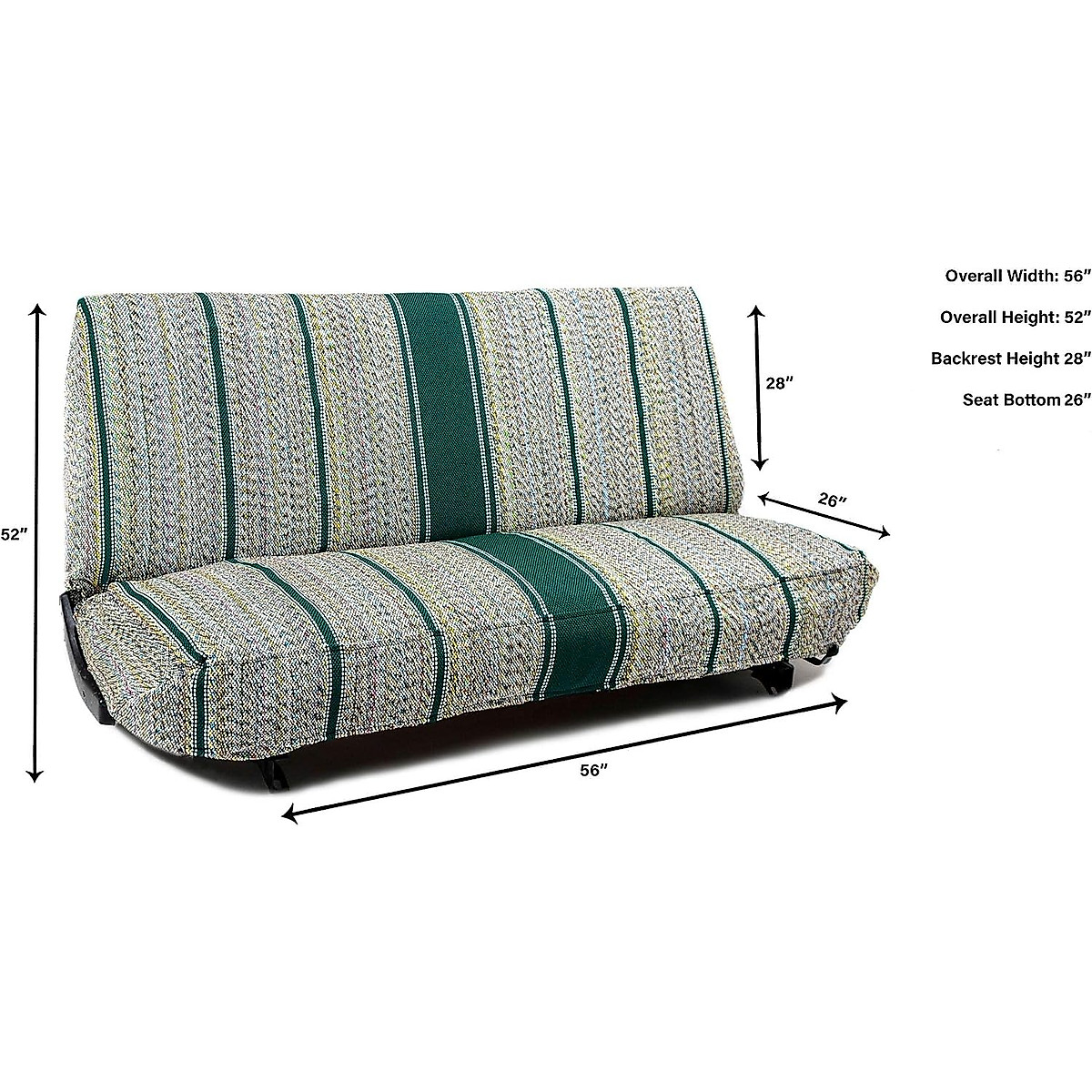 SCU - Universal Bench Seat Cover - Bench Seat Covers for Truck - Black