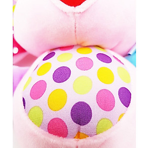 Zocita Baby Musical Stroller Toys Cute Animal Rattle Plush Crib Doll for Infant Toddler Kids (Pink Elephant)