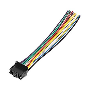 X AUTOHAUX Car Stereo CD Player Wiring Harness Wire Radio Adapter Install Plug 16 Pins for Pioneer 2003