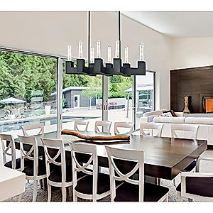 Westinghouse 6350300 Skybridge Eight-Light Dimmable LED Indoor Chandelier, Iron