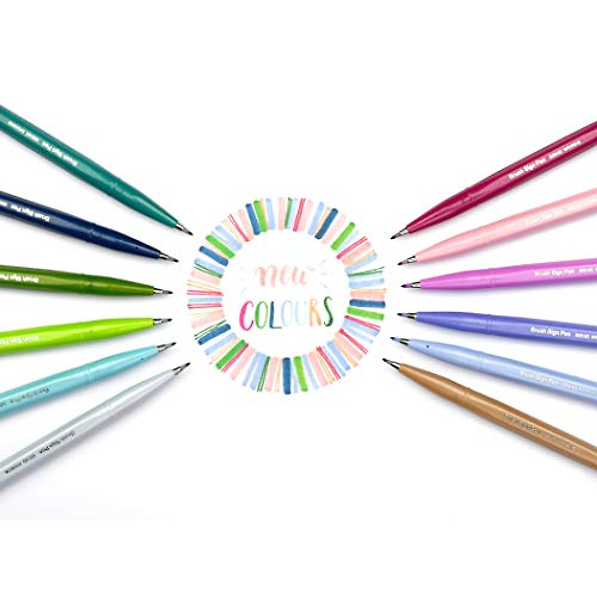 Pentel Brush Sign Pen - Fresh Shades 12pc Wallet