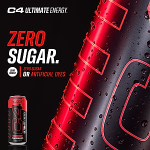 C4 Ultimate | 300mg Caffeine Sugar Free Energy Drink | Fruit Punch | Pre Workout Performance Drink | 16oz (Pack of 12)