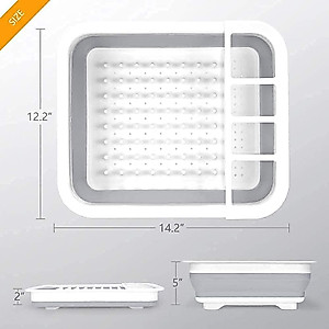 Plate Rack Dish Drainer Rack Collapsible Racks Space Saving Folding and Cutlery Drainer for Kitchen Easy Storage Bpa-Free Cutlery Pan Plate Holder