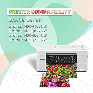 LC3011 Ink Cartridges Replacement for Brother LC3011 3011 lc3013XL Compatible with Brother MFC-J491DW MFC-J497DW MFC-J690DW MFC-J895DW Printer (1 Black, 1 Cyan, 1 Magenta, 1 Yellow)