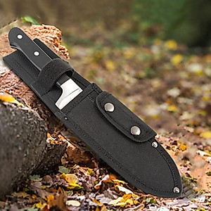 Knife Sheath for Fixed Blade Knives: Oxford Cloth Universal Fillet Knife Sheath for Belt,Knife Protector Sleeve Camping Knives Sleeves Case Edge Guards Blade Protectors (Black, 5.5 * 2 Inch)