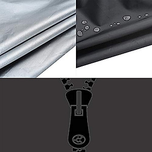 600D Heavy Duty Waterproof Standup Patio Heater Cover, Heater Cover for Outdoor with Zipper, 21" x 21"x 90"