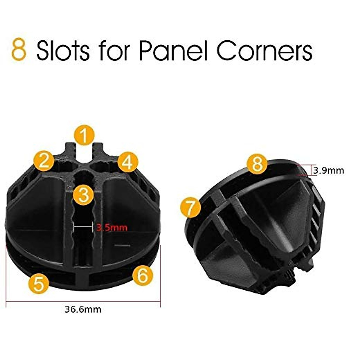 URBEST Wire Cube Connectors, Wire Cube Plastic Connectors for Modular Organizer Closet and Wire Grid Cube Storage Shelving Unit (Black, 40)