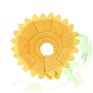 SEWOART Removable Pet Elizabethan Sunflower Neck Collar for Dogs and Puppies Adjustable and Protective Design for Comfort and Recovery