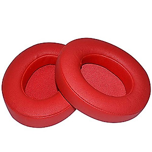 Replacement Earpad Cushions Kit Compatible with Beats Studio 2.0 Wired/Wireless Sutdio 3.0 Over-Ear Headphones Ear Pads Replacement (Red)