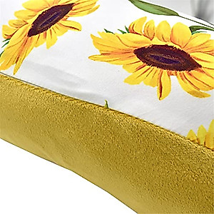 BxuanW Nursing Pillow Cover Stretchy Cotton Pillow Slipcovers for Breastfeeding Moms Two-Sided Design (Sunflower)