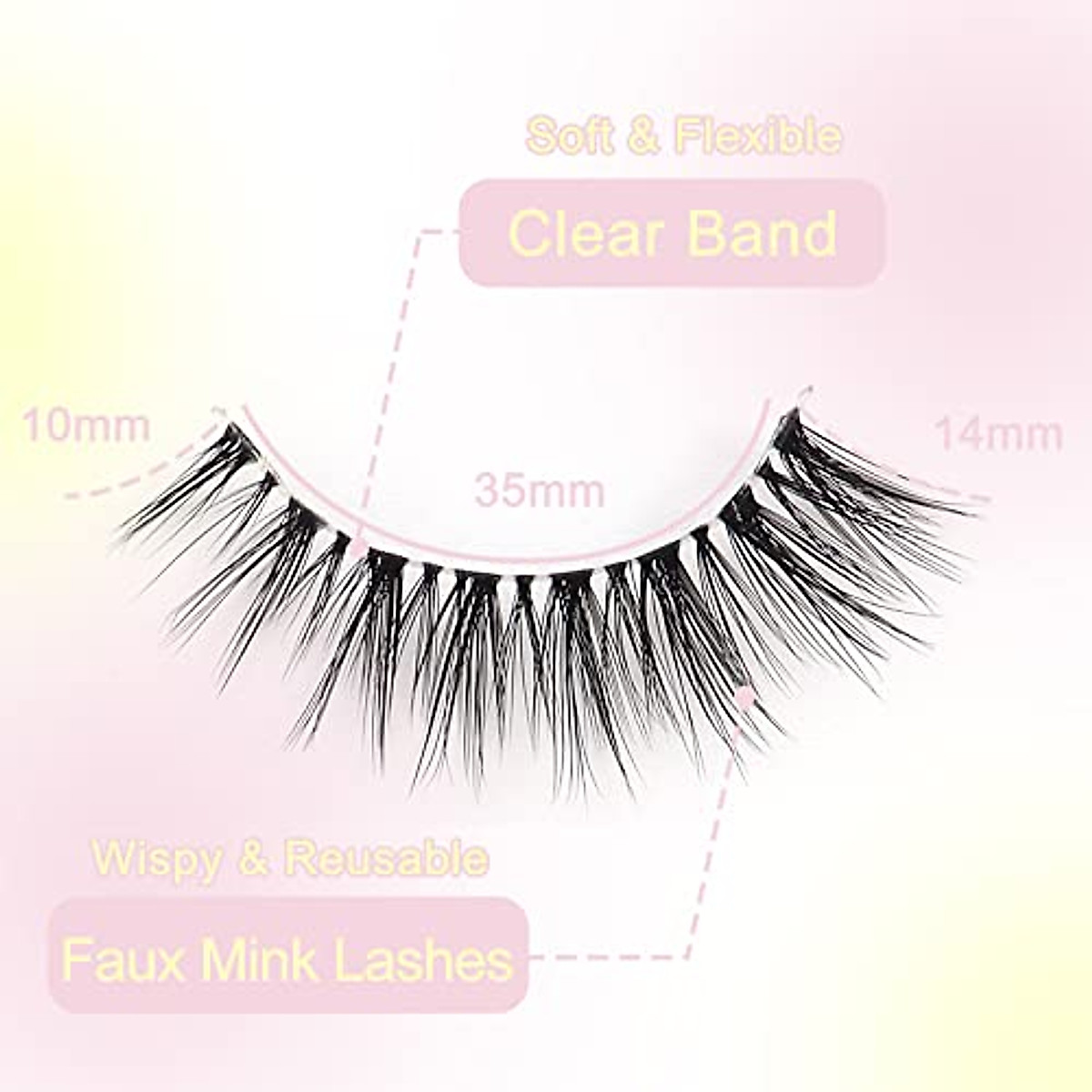Veleasha Lashes 5D Faux Mink Lashes 100% Handmade Luxurious Fake Eyelashes Lightweight Fluffy False Eyelashes 5 Pairs Pack (G2)