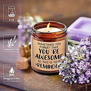 Lavender Scented Candles - Inspirational Gifts for Women - Best Friend,Friendship Gifts,Graduation Gifts-Funny Mothers Day,Birthday Gifts for Female,Mom,Wife,Girlfriend,Daughter,Sister,Coworker, Her