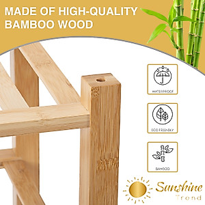 Sunshine Trend Premium,Bamboo Shoe Rack | Premium 6-Tier Stackable Shoe Organizer with Natural Wood Design | Beautiful and Sturdy Multi-Use Shoe Shelf for Closet, Entryway, or Hallway
