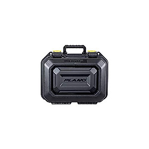 Plano All-Weather Double Pistol Case Watertight & Dust-Proof Gun Case for Two Pistols; High Density Pluck Foam, Black; Continuous Dri-Loc Seal