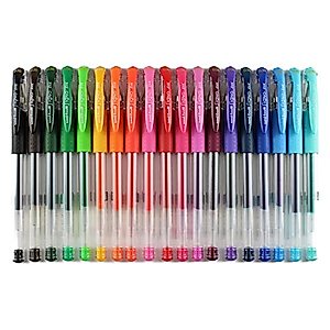 Uni-ball Signo UM-151 Gel Ink Pen, 0.38 mm,19 colors set with MIYABI stationery store original pen case(UM151-19C)