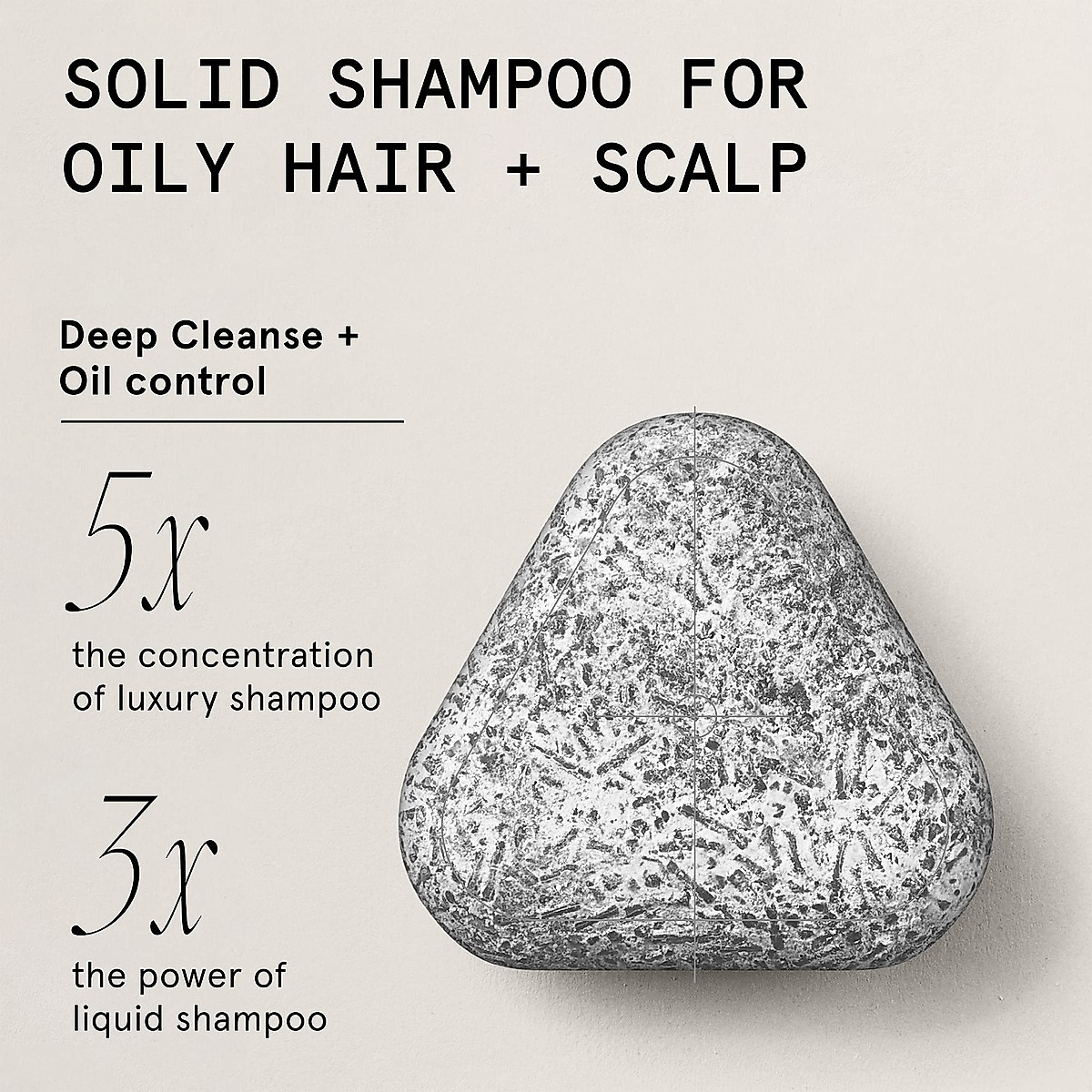 SUPERZERO Detox Solid Shampoo Bar for Oily Hair & Scalp, Made With Clean & Organic Ingredients, Sulfate-Free, Cruelty-Free & Vegan