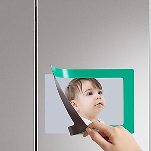 Raxwalker 12 Magnetic Photo Frames Refrigerator Magnets Holds 4x6 3.5x5 2.5x3.5 Inches Picture for Home Office School Lock Storage(Colorful)