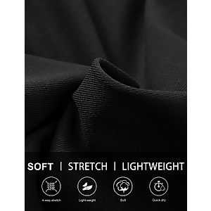 BALEAF Women's 7" Athletic Long Shorts High Waisted Running Bermuda Shorts with Pockets Black X-Large