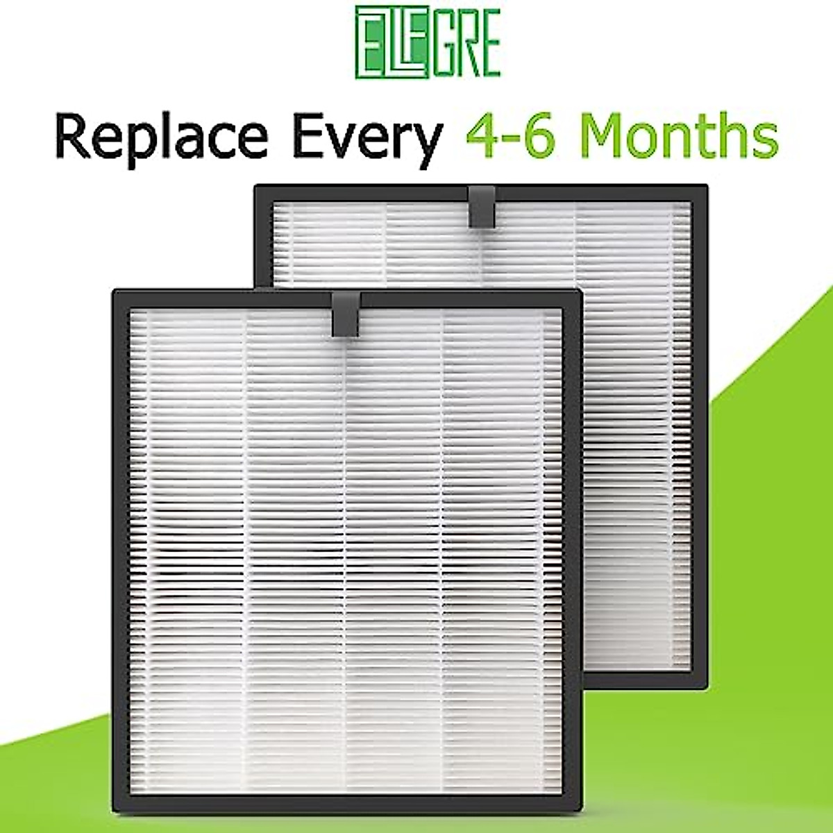 EzLfGre M1 Replacement Filter Fit for YIOU M1 Air Purifier, H13 True HEPA, 2 Pack