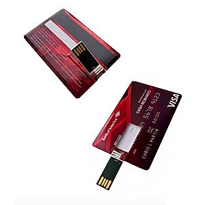 USB Flash Drive 64GB Thumb Drive High Speed USB Drive USB 2.0 Memory Stick Credit Card Design Waterproof