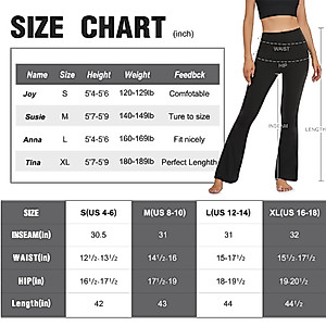 MOREFEEL Women’s Bootcut Yoga Pants - Flare Leggings for Women High Waisted Active Leggings Workout Lounge Jazz Dress Pants
