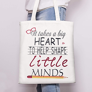 Weewooday 2 Pcs Teacher Appreciation Gifts Canvas Tote Bags Graduation Gifts for Women Teacher Travel Grocery Bag