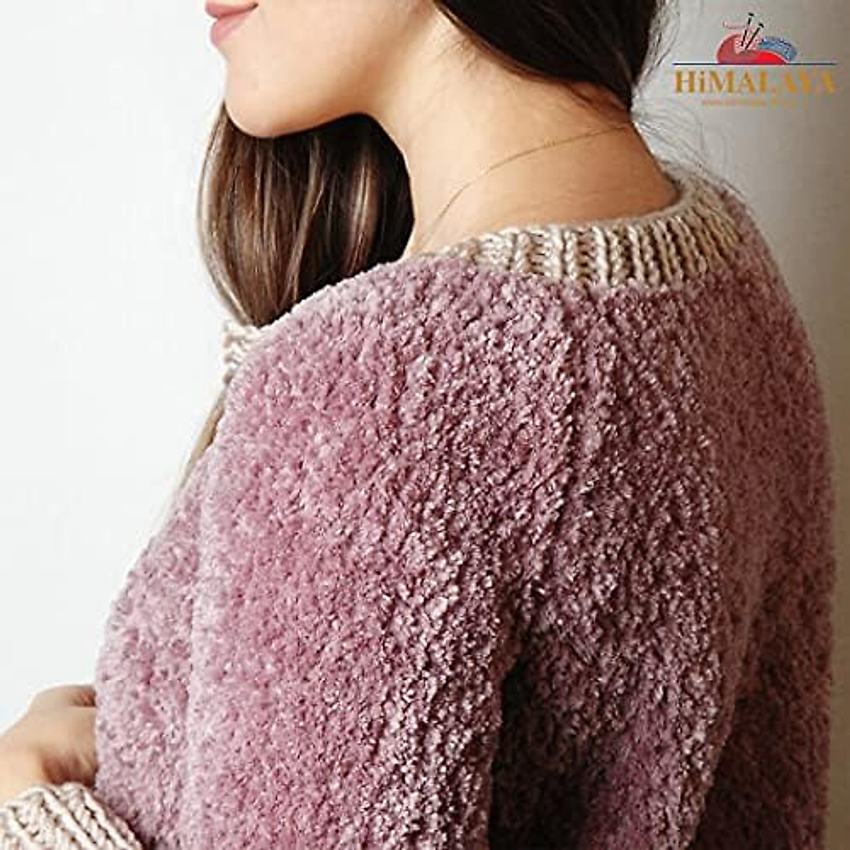 3 Ball/Skein Himalaya Koala Chenille Yarn, 100g/3.5 oz, 100 m/109 yards, 100% Micro Polyester Bulky Chunky Yarn, Baby Yarn, for Amigurumi, Baby Blankets, and Home Decor, 75704