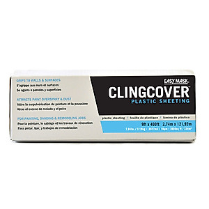 Trimaco Easy Mask Cling Cover Plastic Sheeting, 9-feet x 400-feet