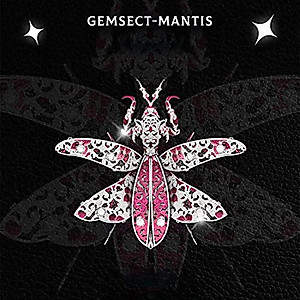 JOMIOD 3D Metal Puzzle, Mantis Metal Model Kits, Insect Themed Animal Fashion Brooch Assembling DIY 3D Puzzles to Build, 3D Model Building Kits for Teens and Adults, Decoration Gift