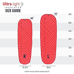 Sea to Summit Ultralight Insulated Backpacking Sleeping Pad, Women's Large (72 x 25 x 2 inches)