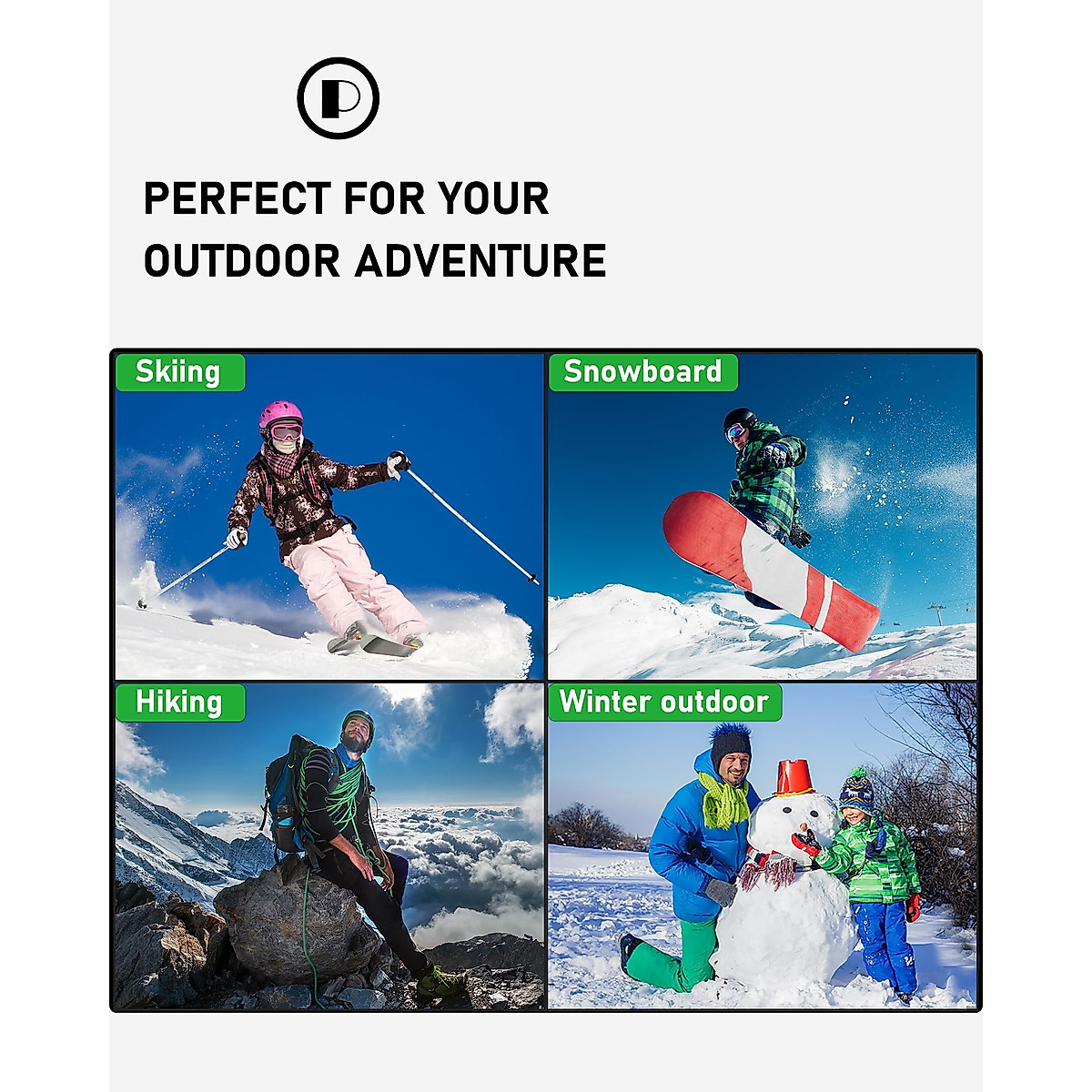 SITOISBE Men's Ski Socks Merino Wool (Pack of 2) for Skiing, Snowboarding, Snow Boots, Winter Warm, Toe Thermal, Shin Padded, Comfy Cushion, Knee High, Cold Weather Long Socks, Small, Red