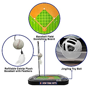 Pets First New York Mets Baseball Cat Scratcher Toy