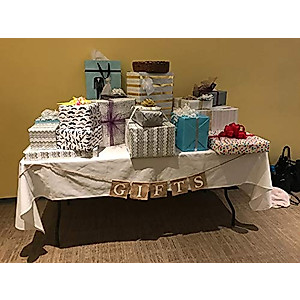 Honbay Gifts Sign Gifts Bunting Banner Vintage Burlap Banner for Wedding Party, Bridal Shower, Baby Shower, Bachelorette Party, Birthday Party,etc (White)