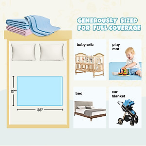 [Upgrade] CLOVERCAT 2 Pack Large Size 35x27” Bed Pads Washable Waterproof Mattress Protector, Reusable Incontinence Pee Pads for Bed Wetting Toddlers, Adults, Elderly, Women or Kids, Children